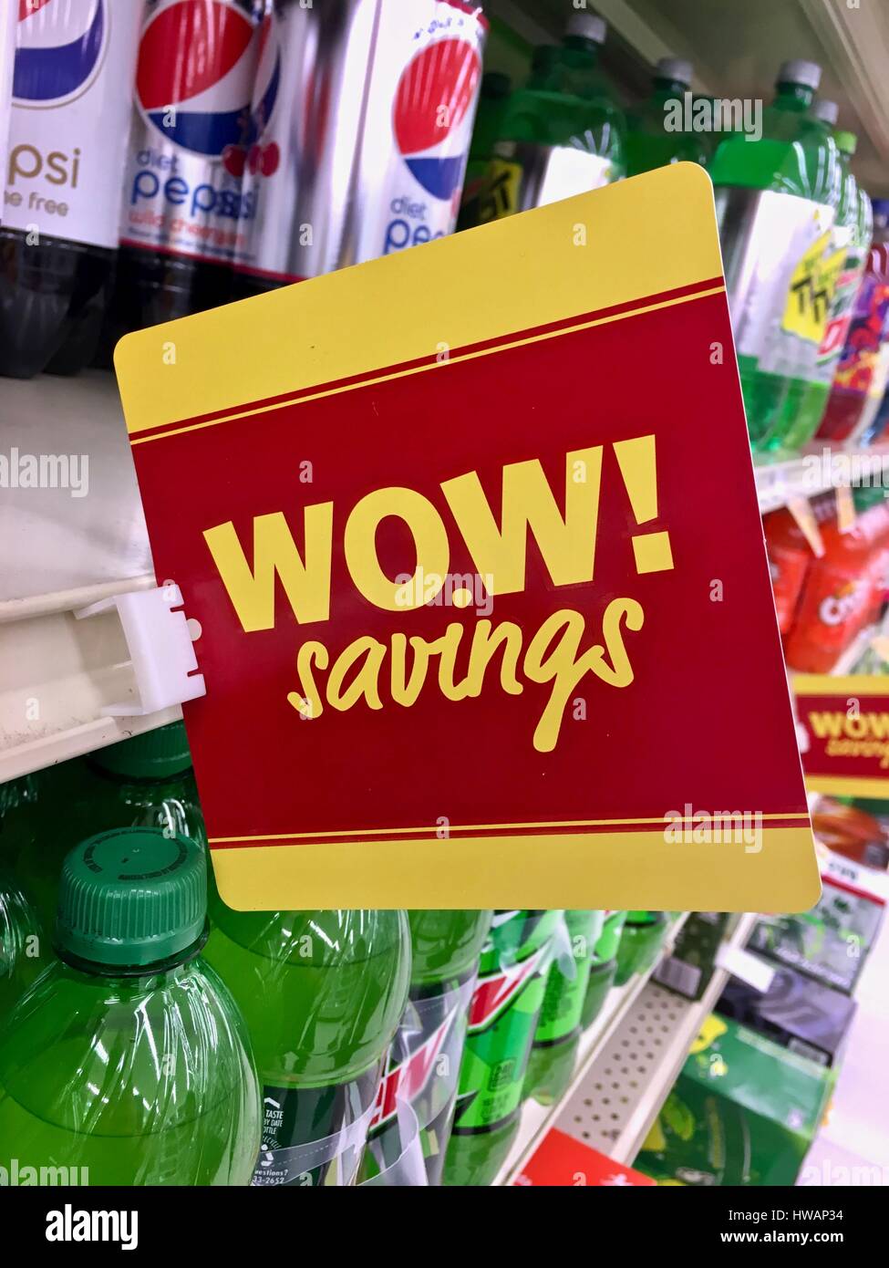 Grocery savings sign Stock Photo - Alamy