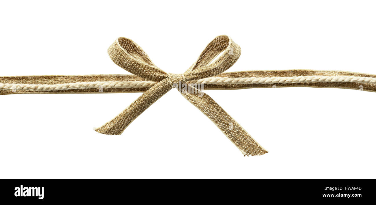 Jute ribbon bow hi-res stock photography and images - Alamy
