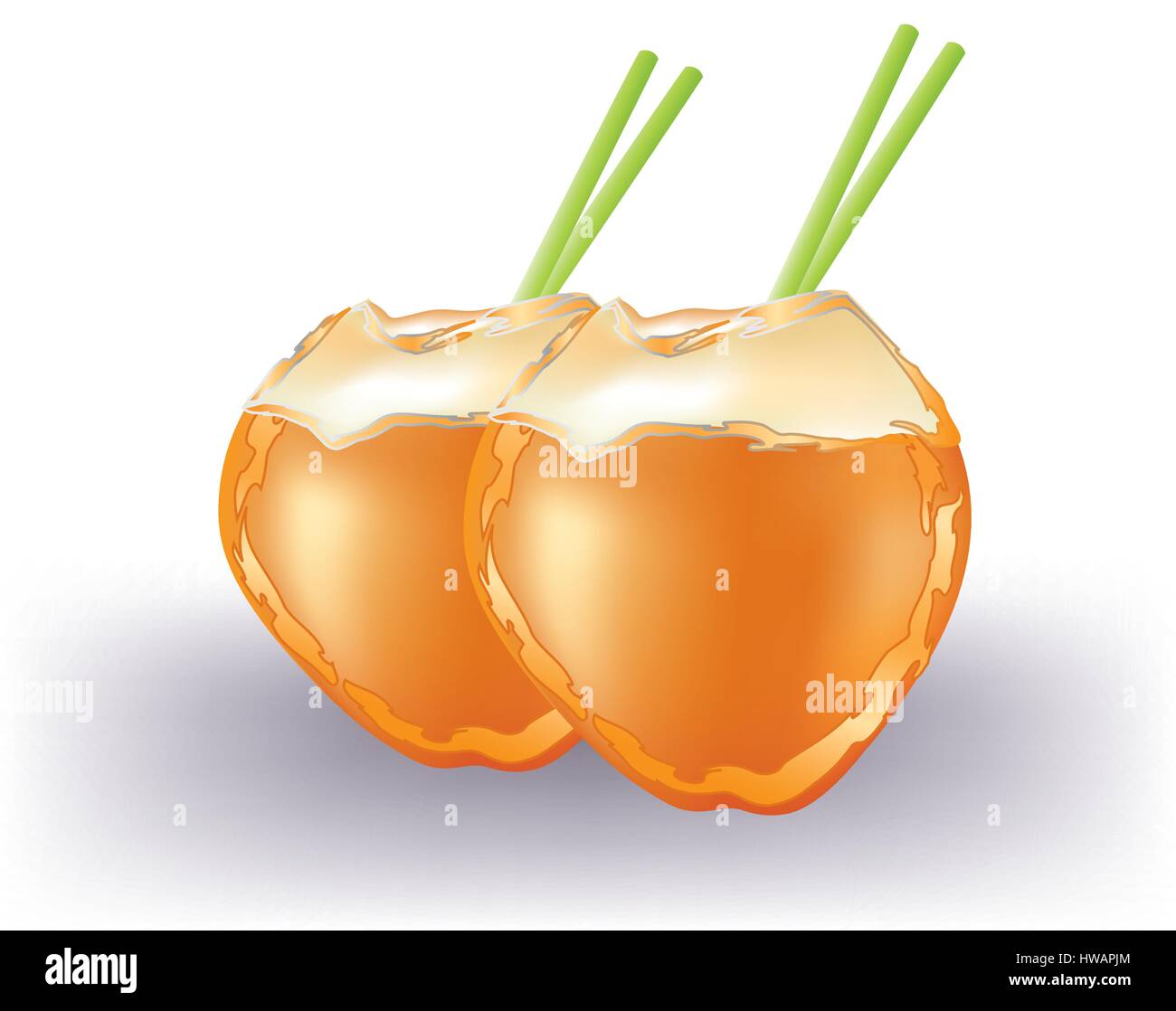 Green coconuts Stock Vector Images - Alamy