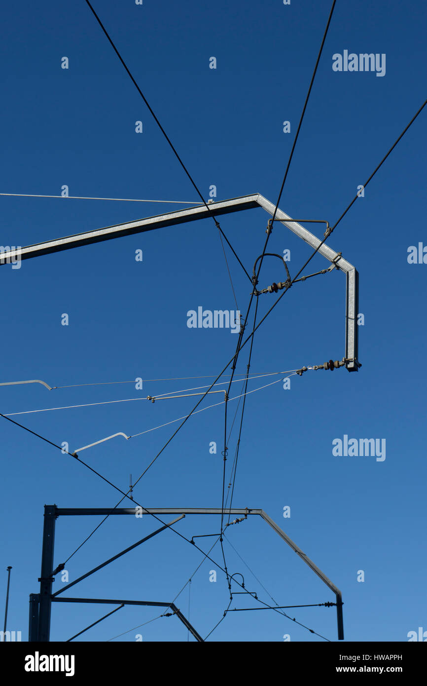 Electric tram cables hi-res stock photography and images - Alamy