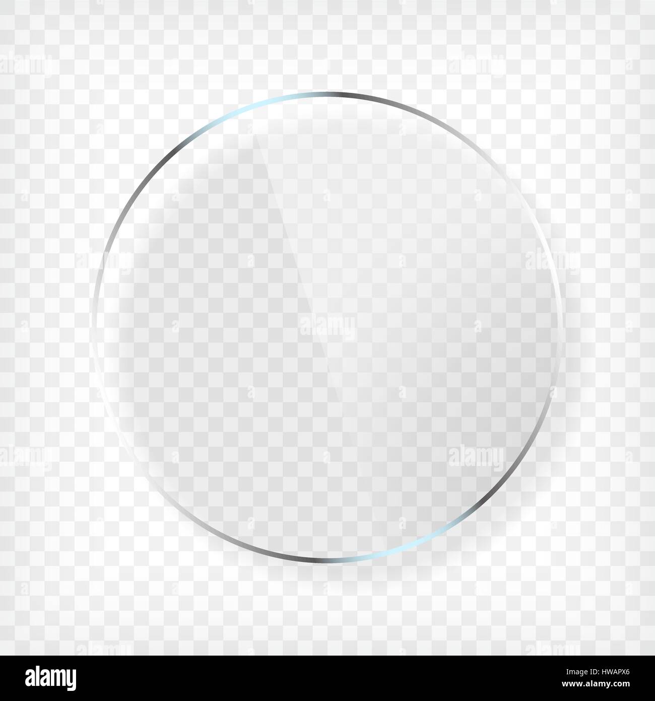 Round clear glass plate Stock Vector Images - Alamy