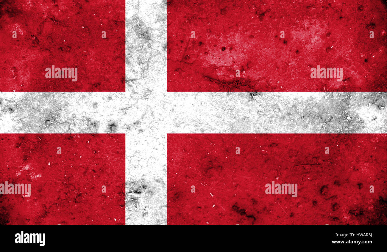 Flag of Denmark background old retro effect,close up Stock Photo - Alamy