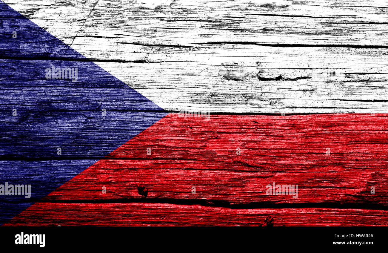Flag of the Czech Republic background old retro effect,close up Stock ...