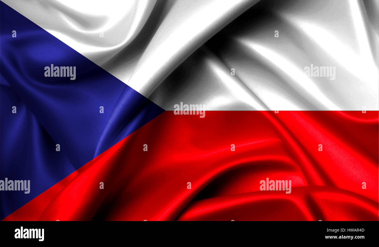 Flag of the Czech Republic background old retro effect,close up Stock ...