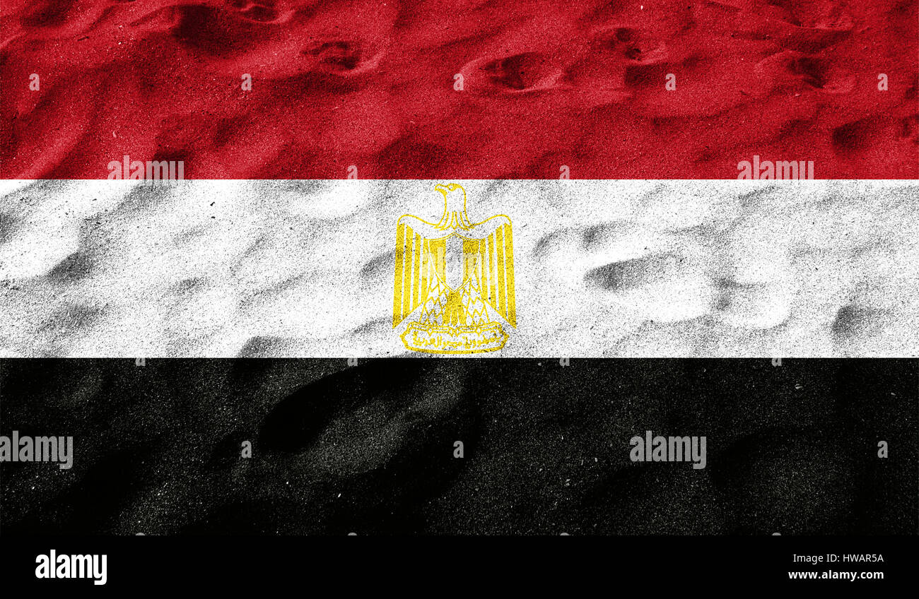 Flag of Egypt on the background of the old retro-effect, close up Stock ...