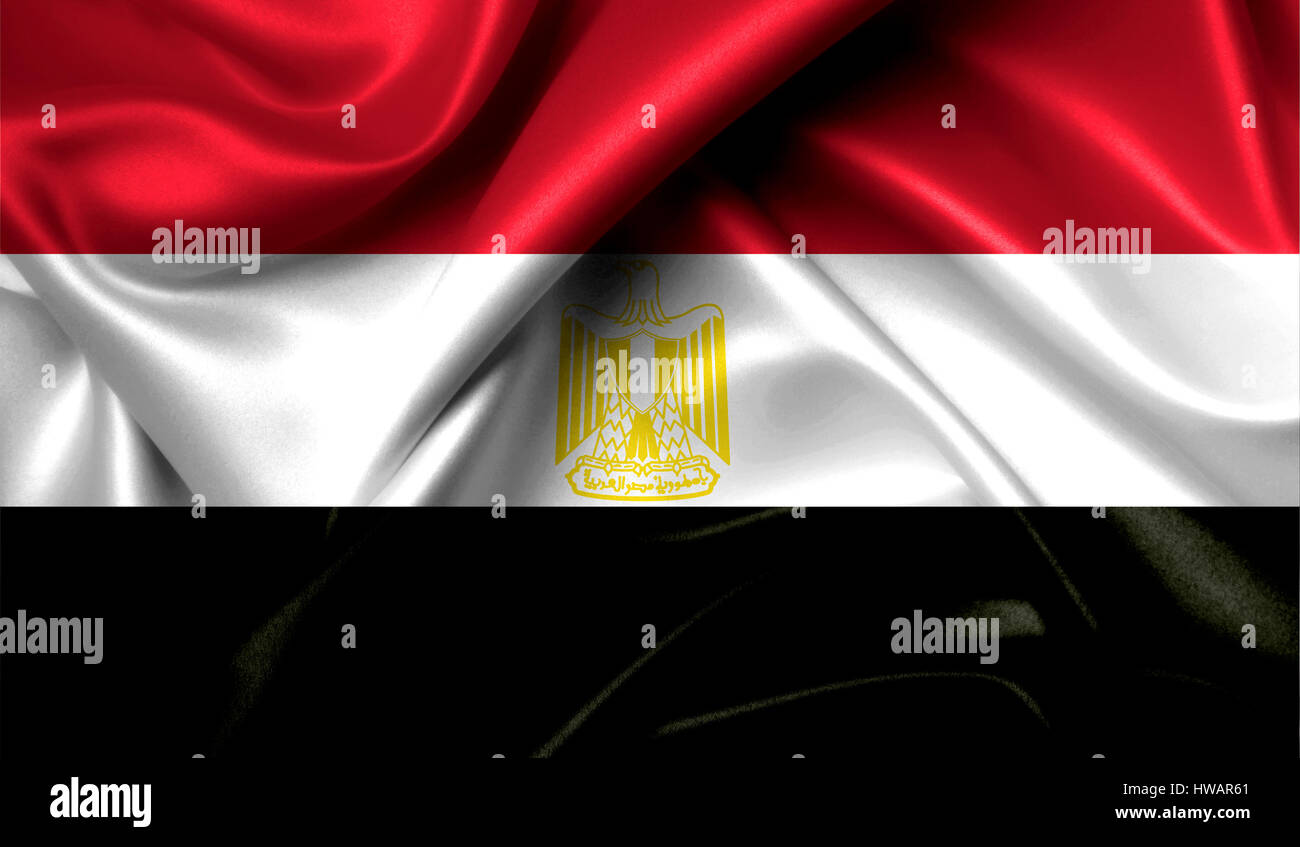 Flag of Egypt on the background of the old retro-effect, close up Stock ...