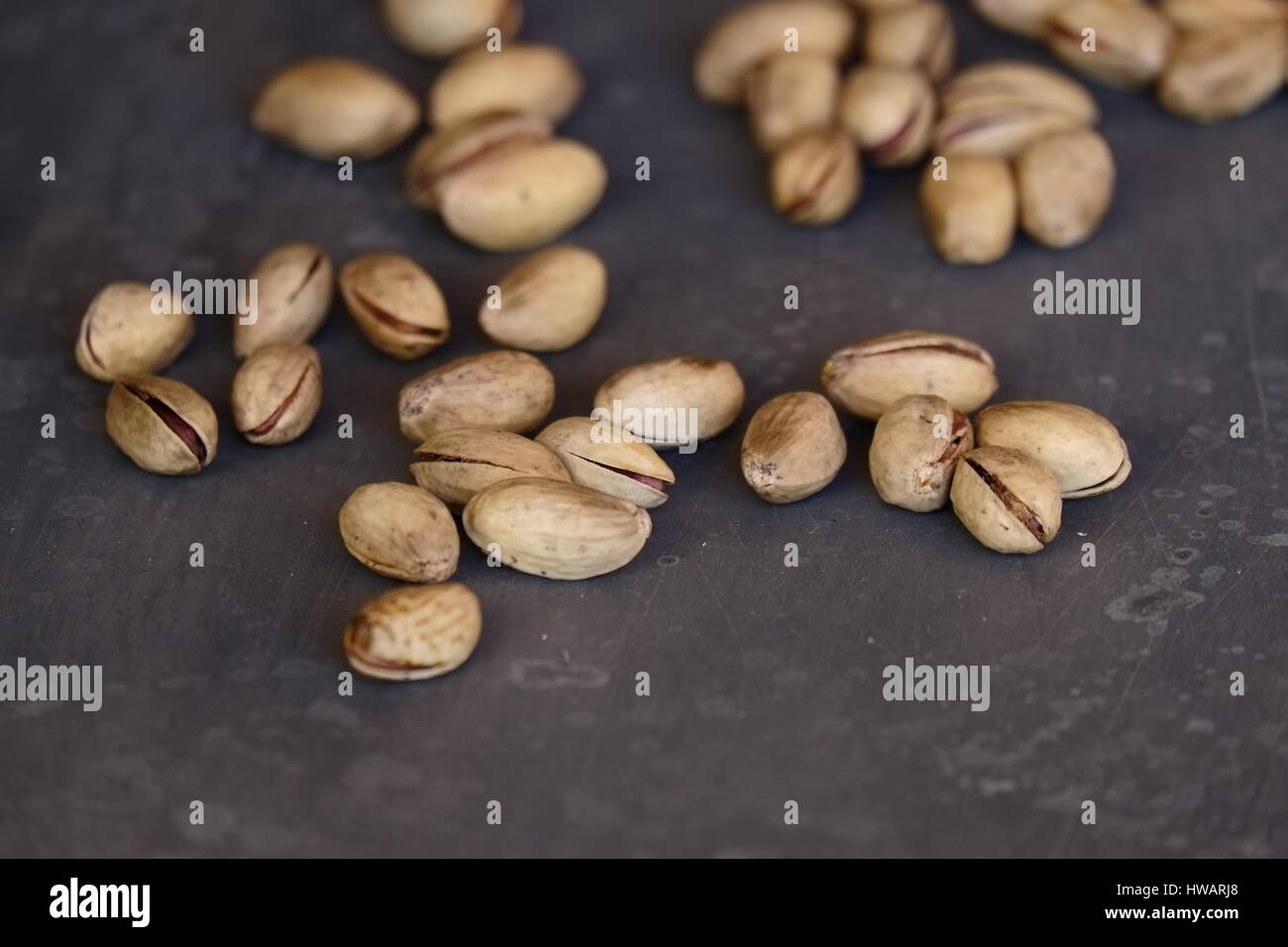 Top View of Raw Pistachios – Natural Food Background Stock Photo - Alamy