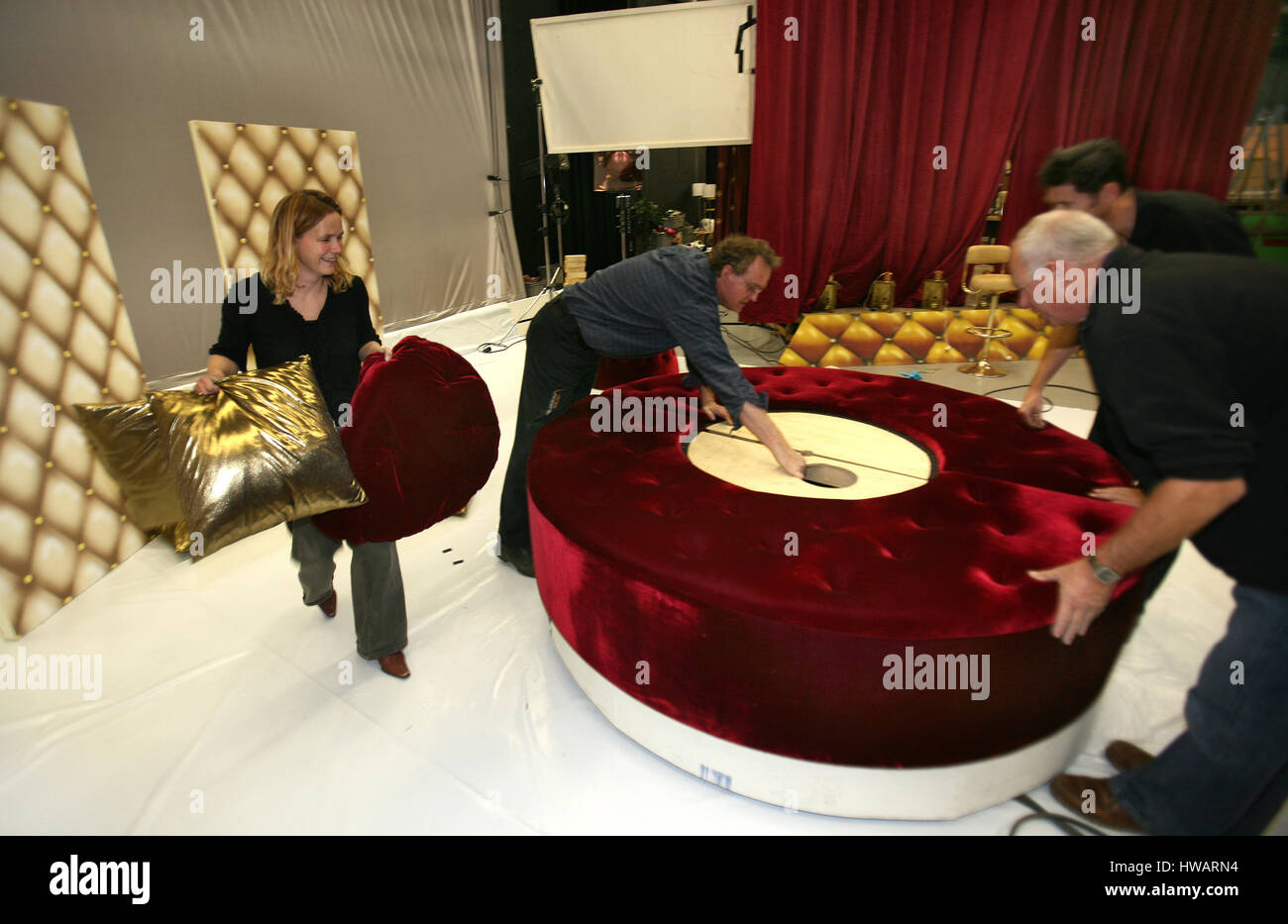 building a set for the TV programme Stock Photo - Alamy