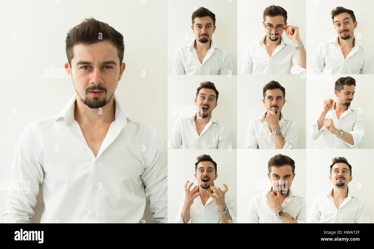 Set of emotions. Different emotions Stock Photo - Alamy
