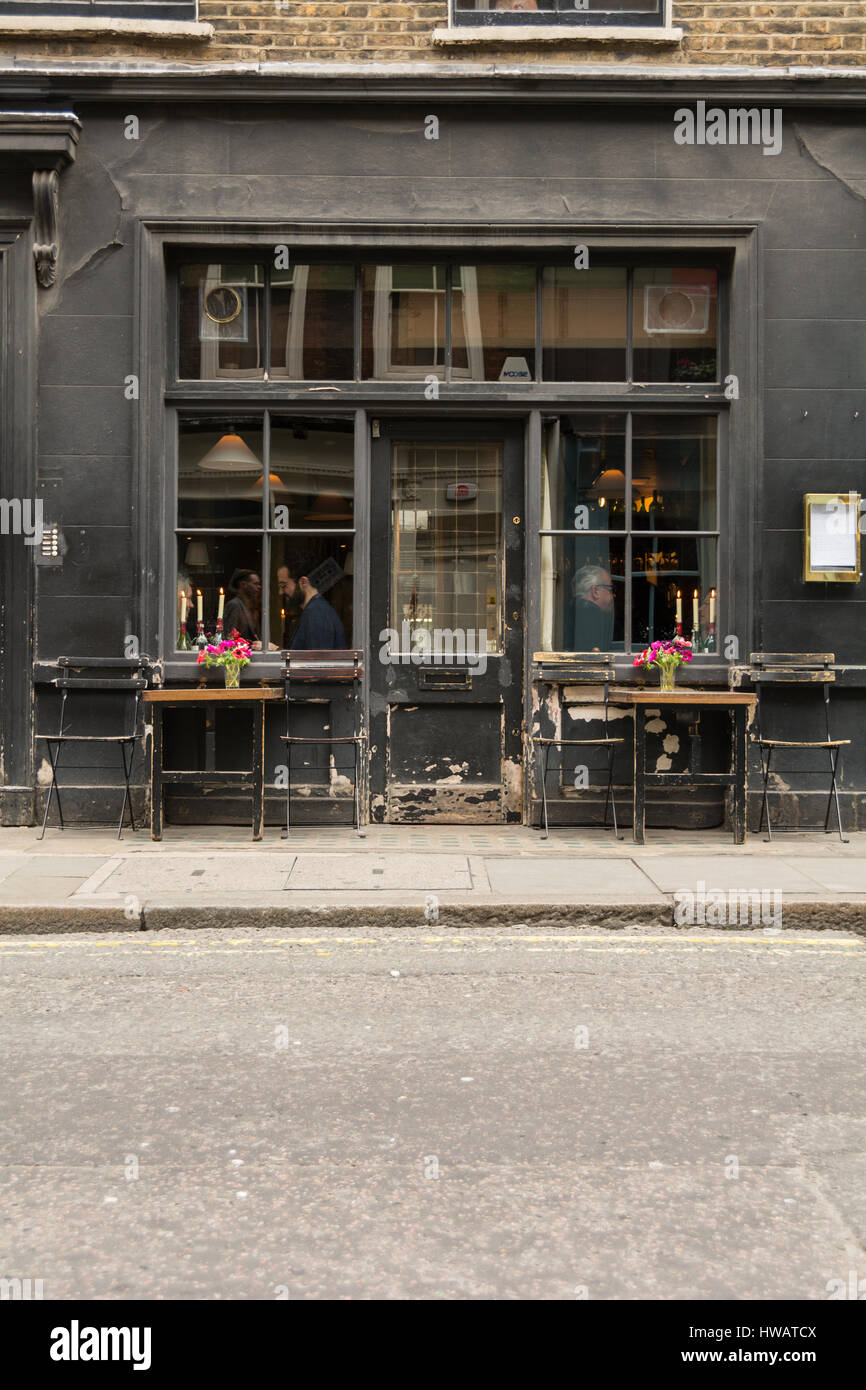 Andrew Edmunds restaurant on Lexington Street, Soho, London, UK Stock ...