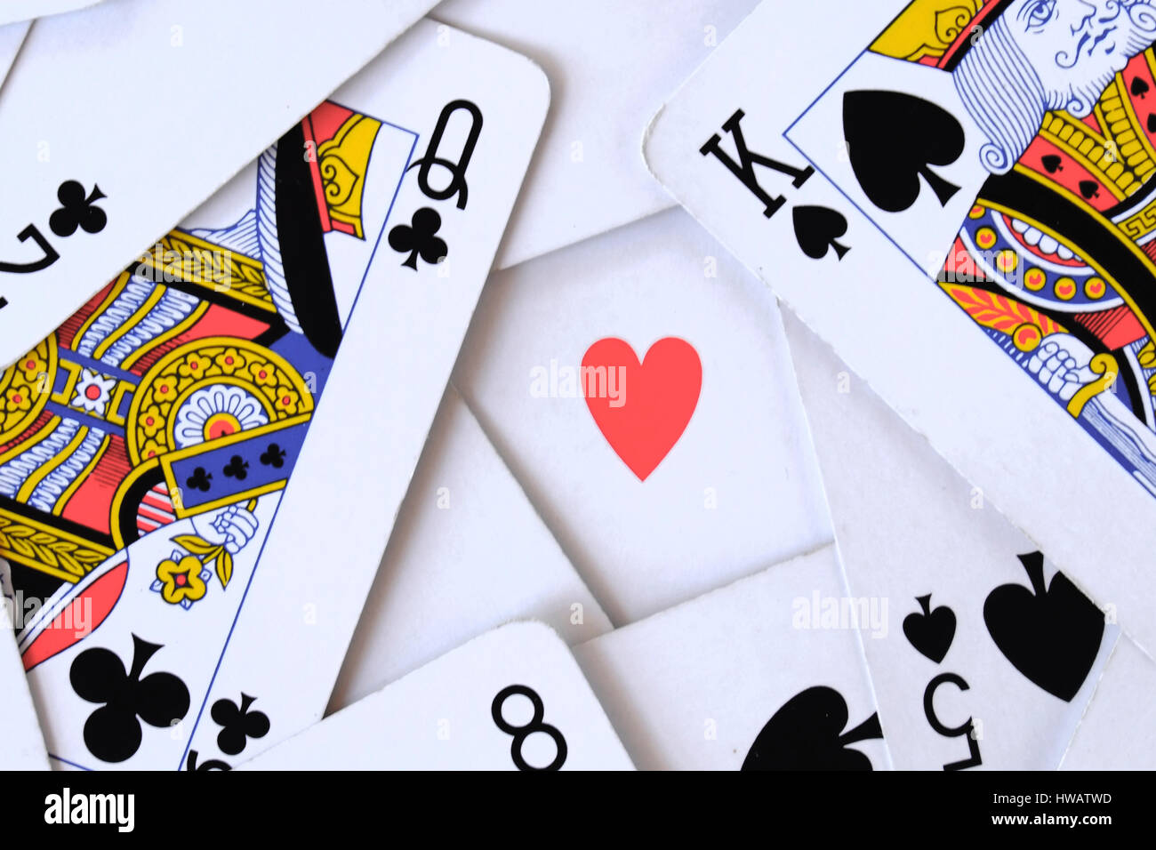 Pile of playing cards hi-res stock photography and images - Alamy