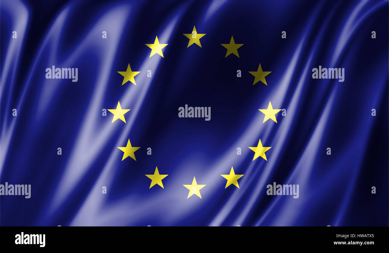 Grunge colorful background, flag of the European Union. Close-up ...