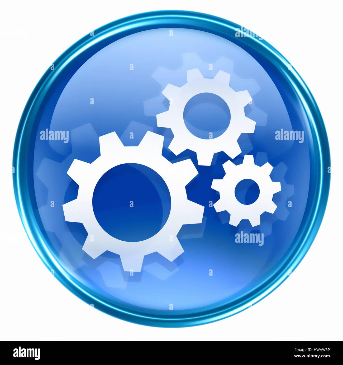 Tools icon blue, isolated on white background Stock Photo - Alamy