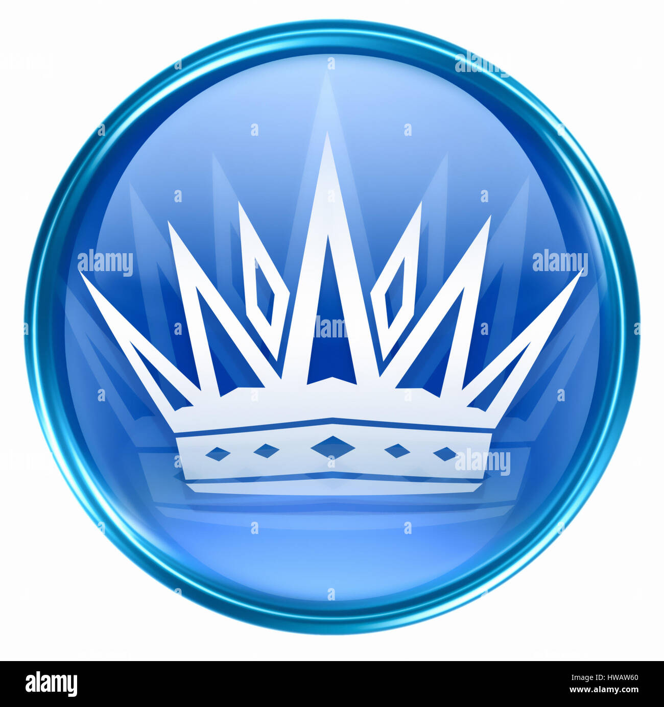 Crown blue icon on Cut Out Stock Images & Pictures - Alamy