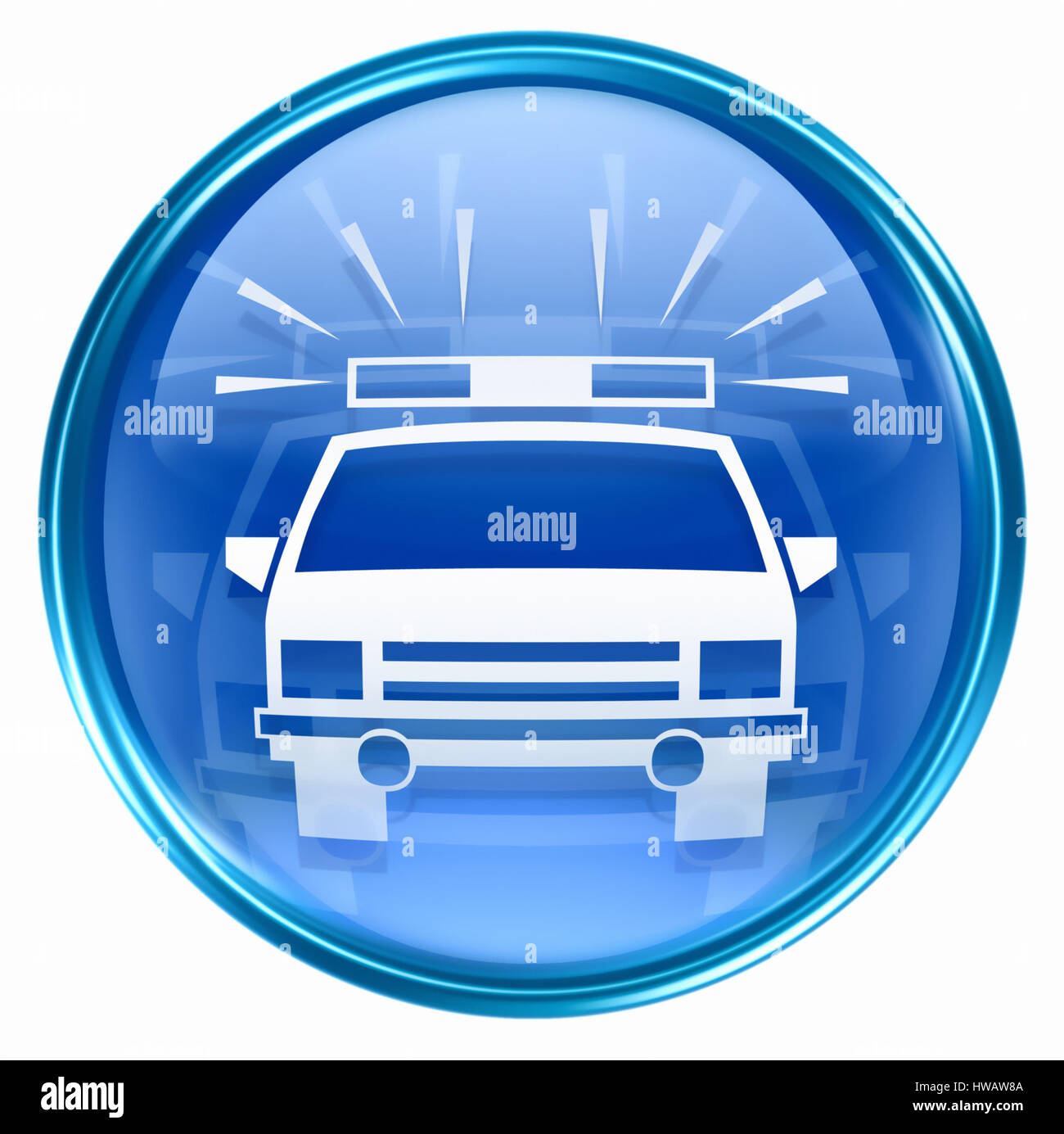 Blue light police car Cut Out Stock Images & Pictures - Alamy