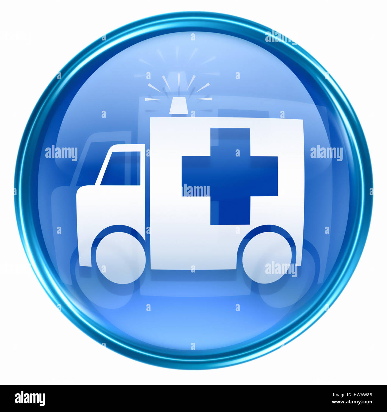 First aid icon blue, isolated on white background Stock Photo - Alamy