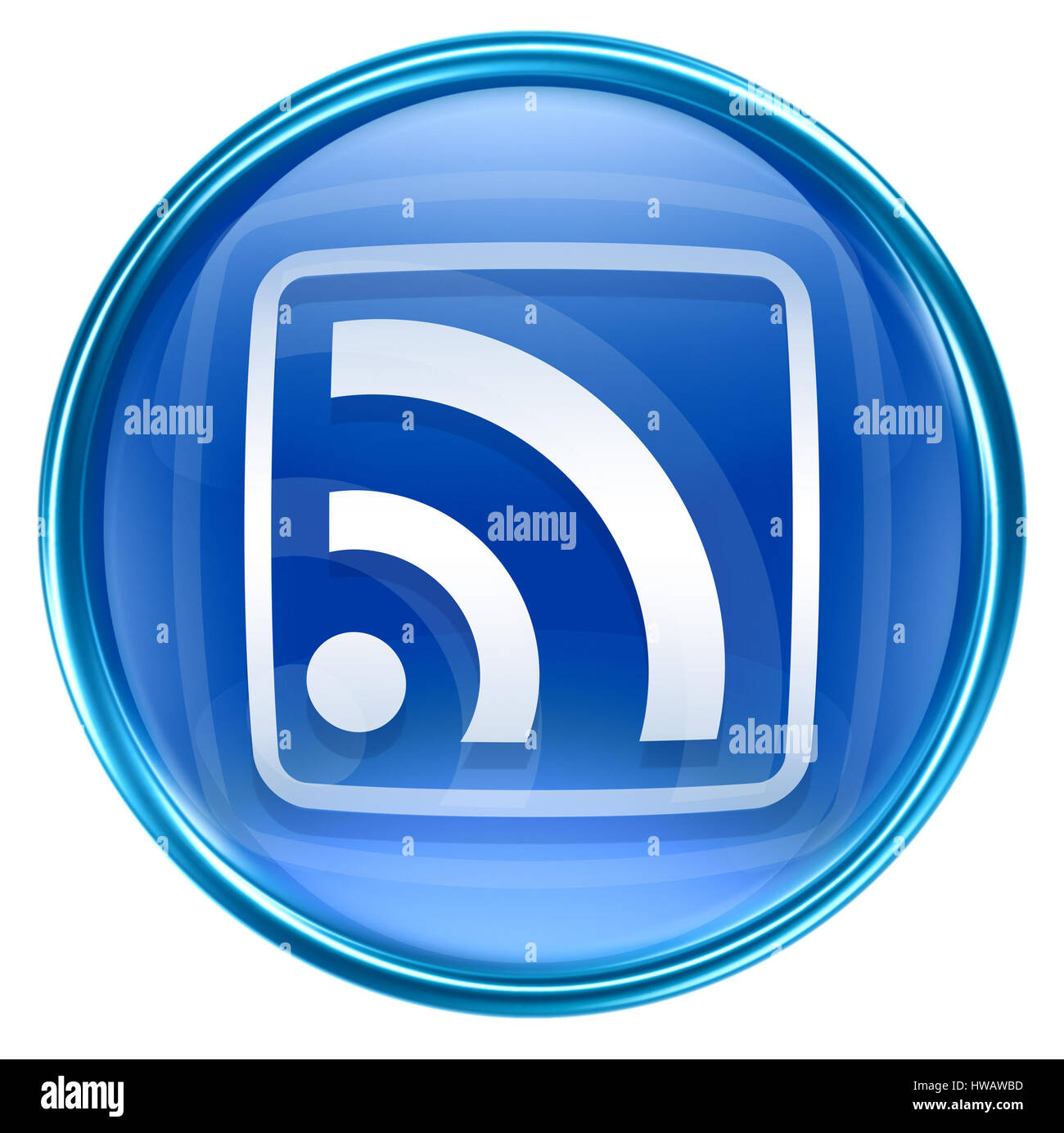 WI-FI icon blue, isolated on white background Stock Photo - Alamy