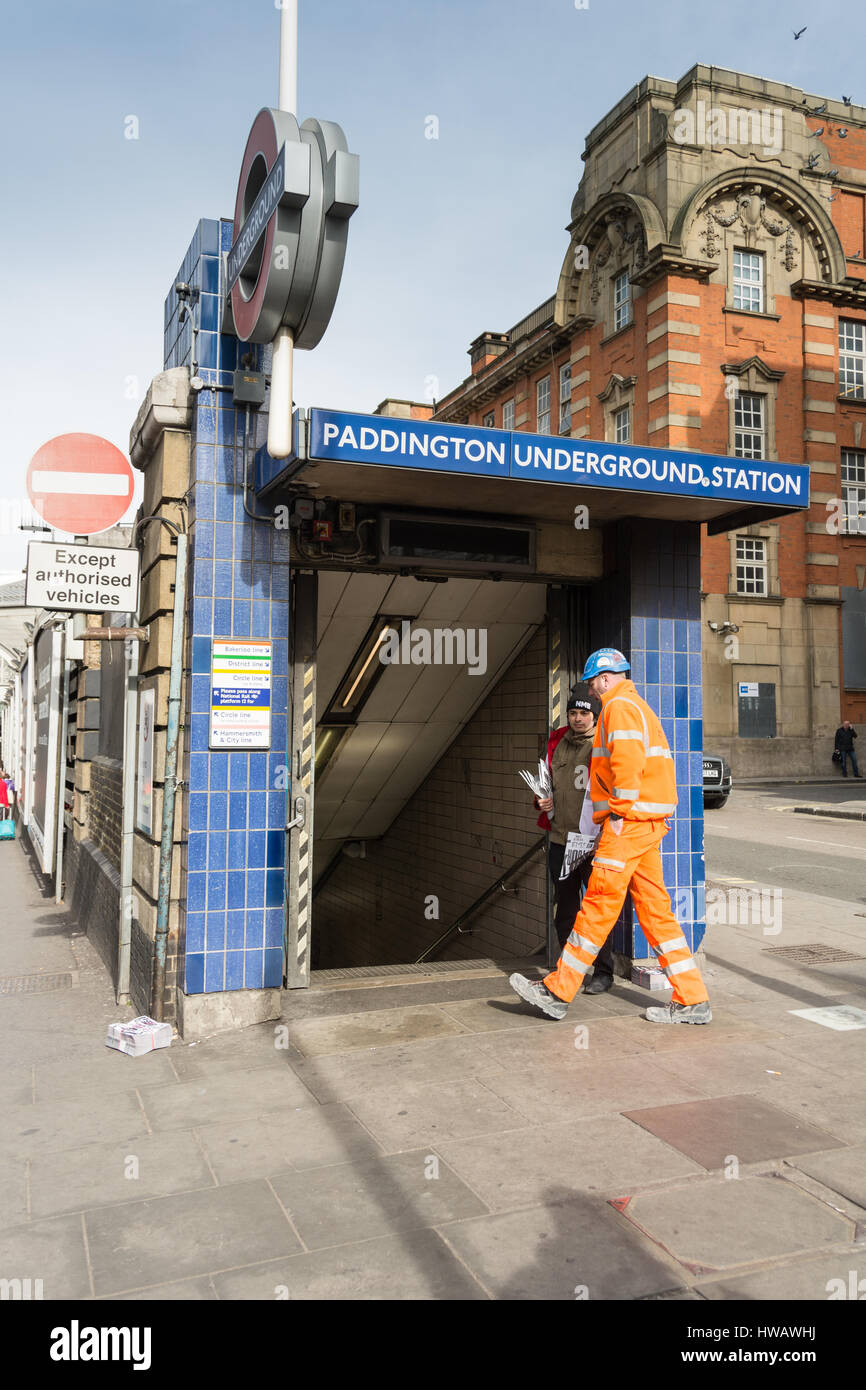 Man outside tube station hi-res stock photography and images - Alamy