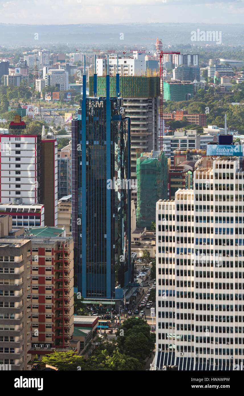 Nairobi, Kenya - December 23: View to the I&M Bank Building in Nairobi ...