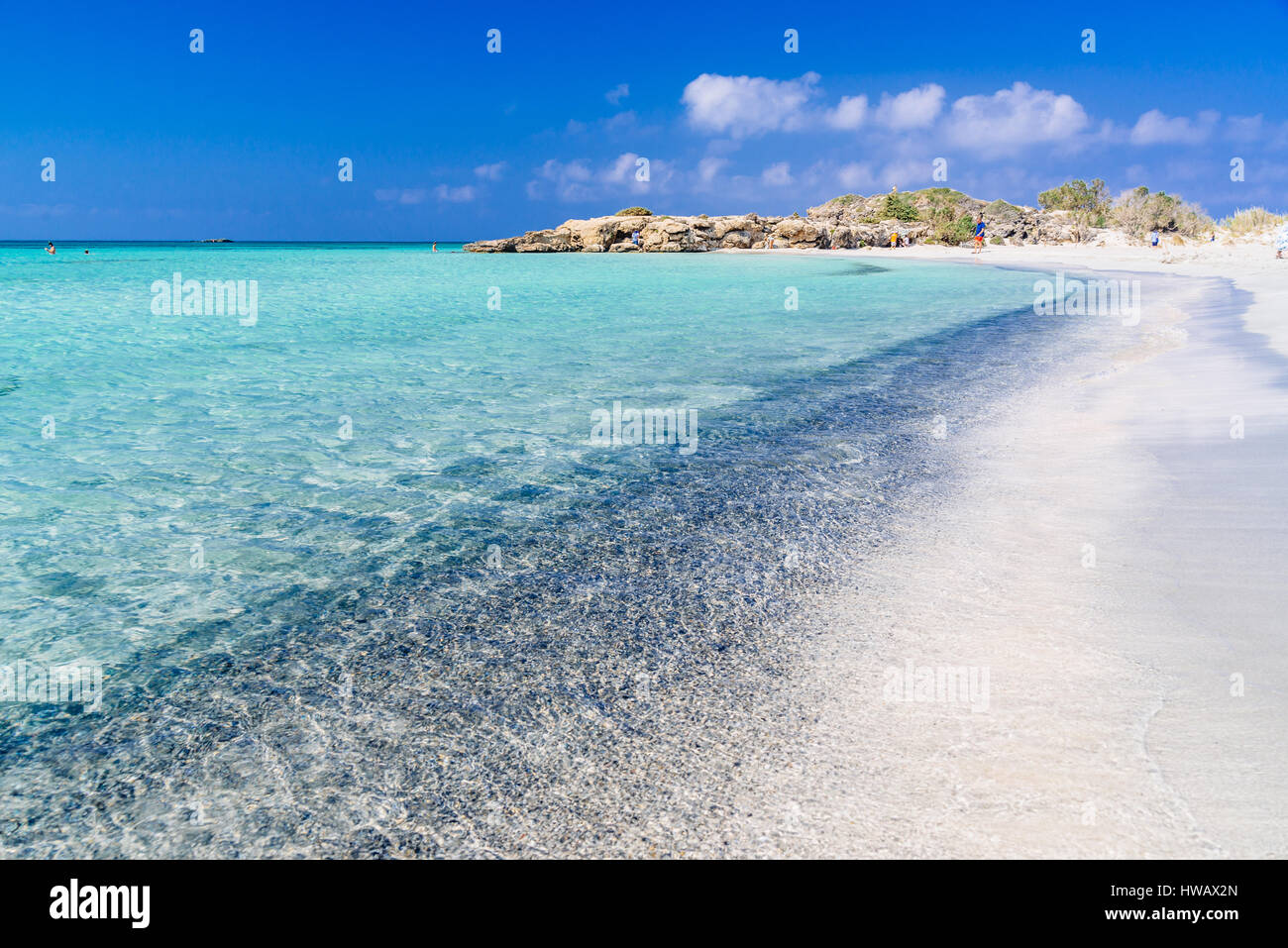 Famous pink coral beach of Elafonissi (Elafonisi) on Crete ...