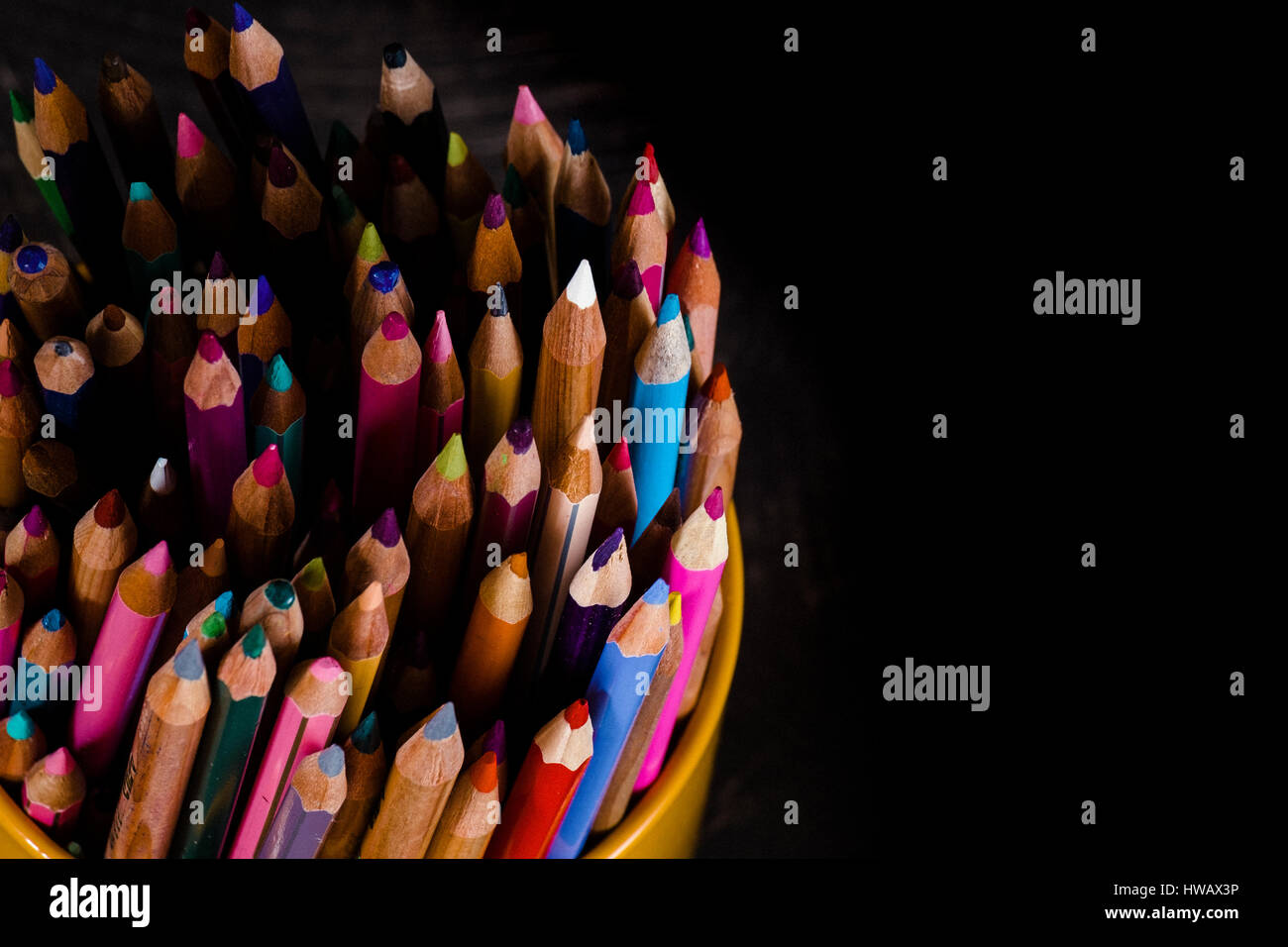 Group of old pastel colored pencils Stock Photo - Alamy