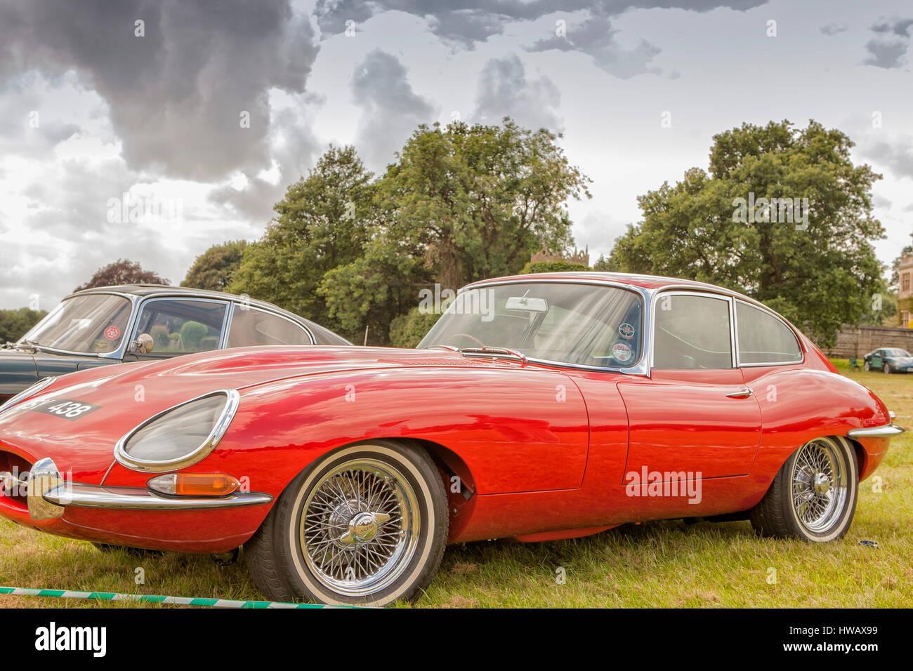 Vintage Jaguar Car-Red Stock Photo - Alamy