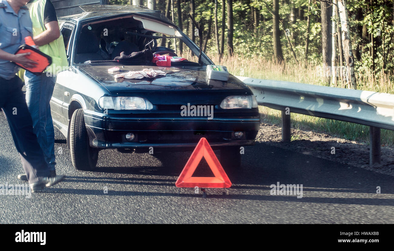 Police crash sign hi-res stock photography and images - Alamy