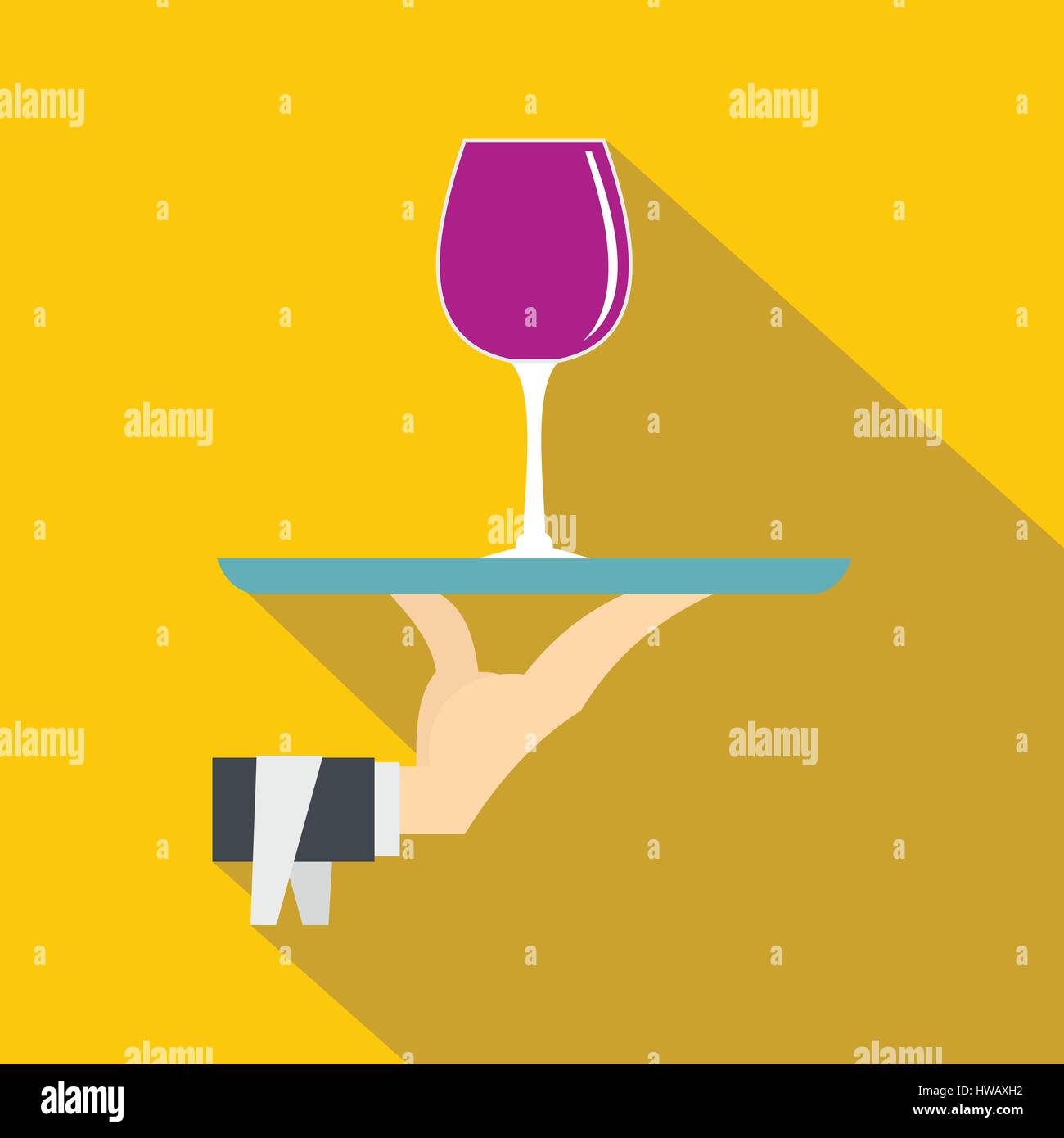 Shadow hand holding glass Stock Vector Images - Alamy