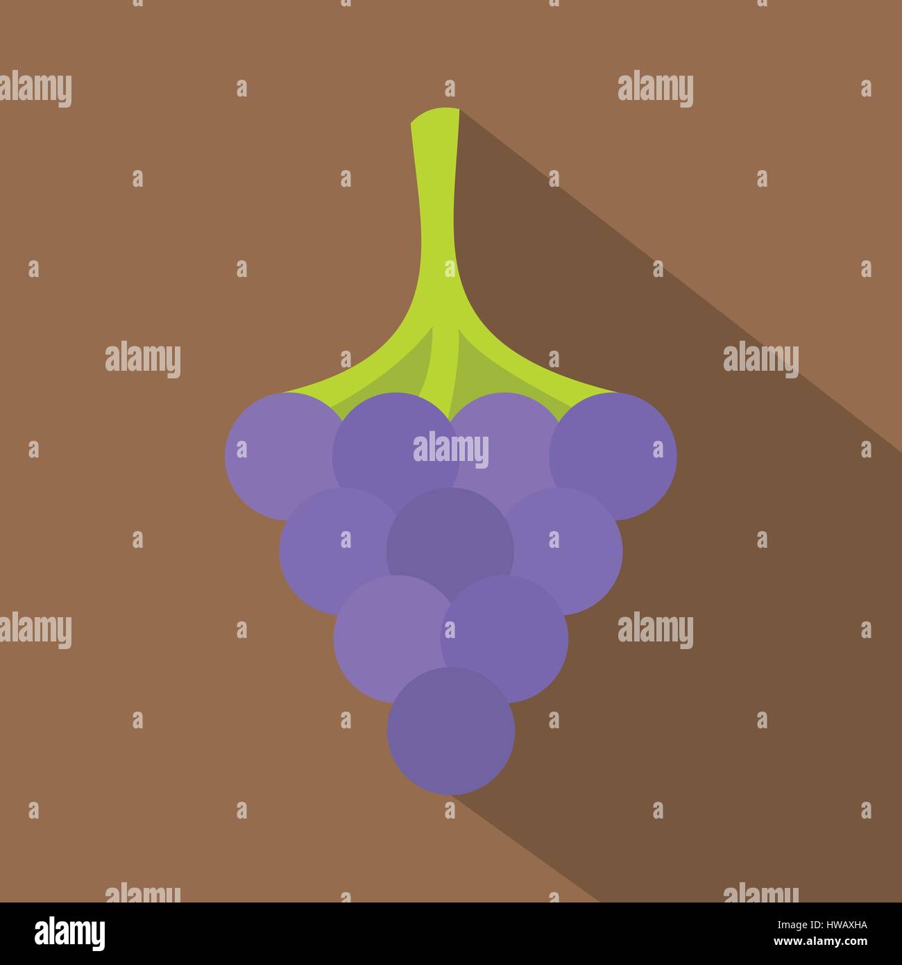 Black grape icon, flat style Stock Vector Image & Art - Alamy