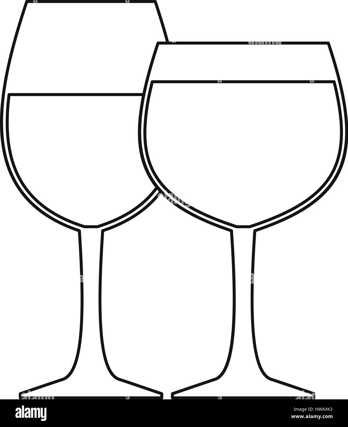 Luxury clean glasses restaurant Stock Vector Images - Alamy