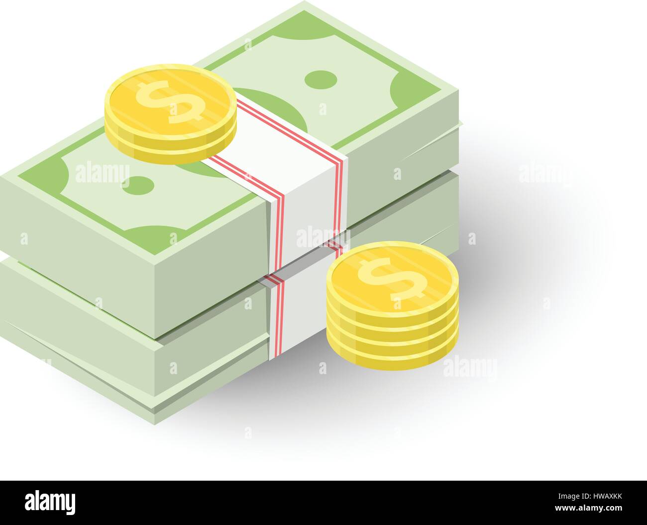 Two stacks of money and coins icon Stock Vector Image & Art - Alamy