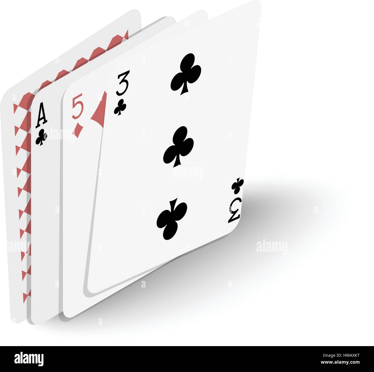 Playing cards icon isometric 3d Stock Vector Images - Alamy