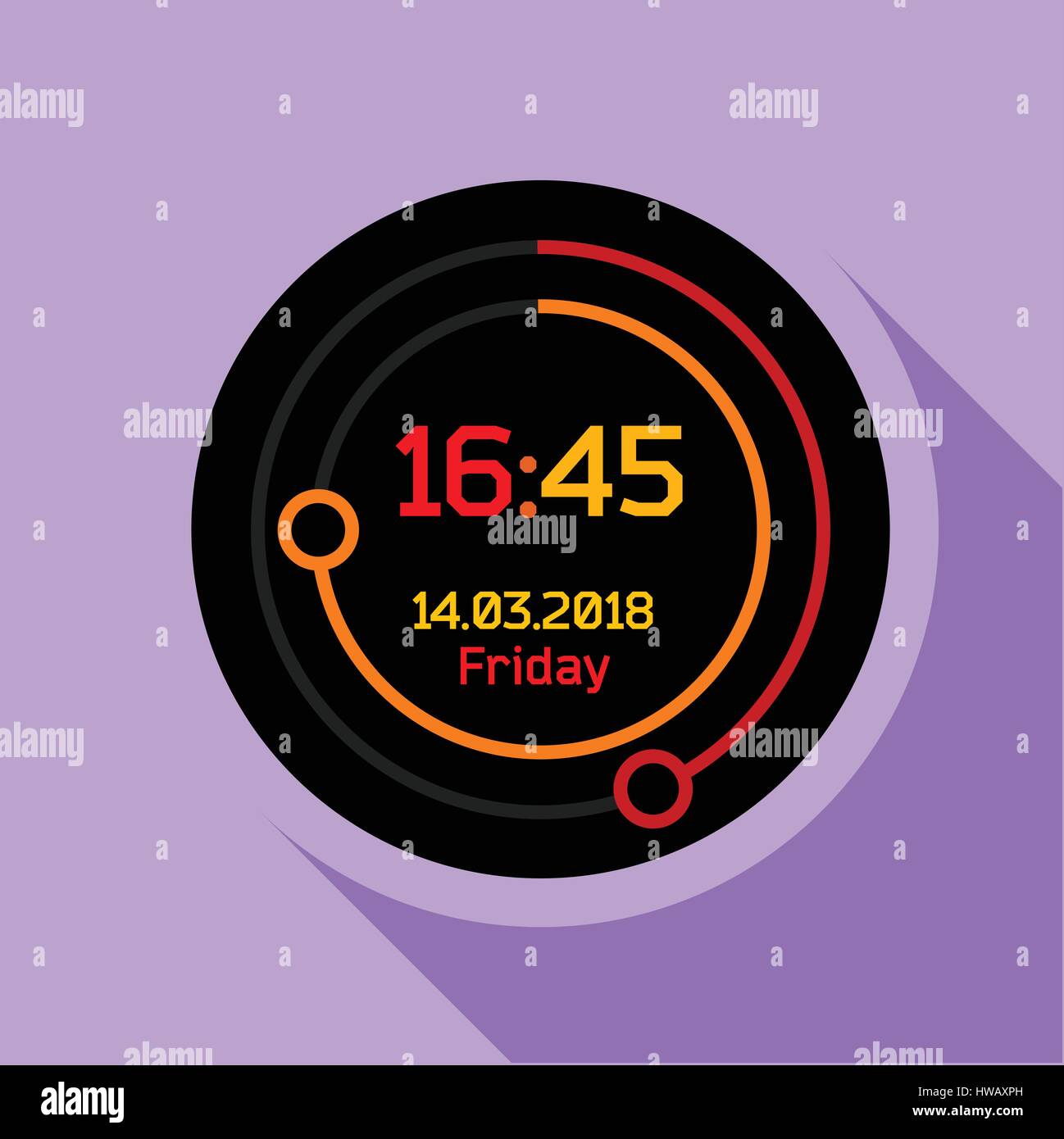 Digital clock display counting Stock Vector Images - Alamy