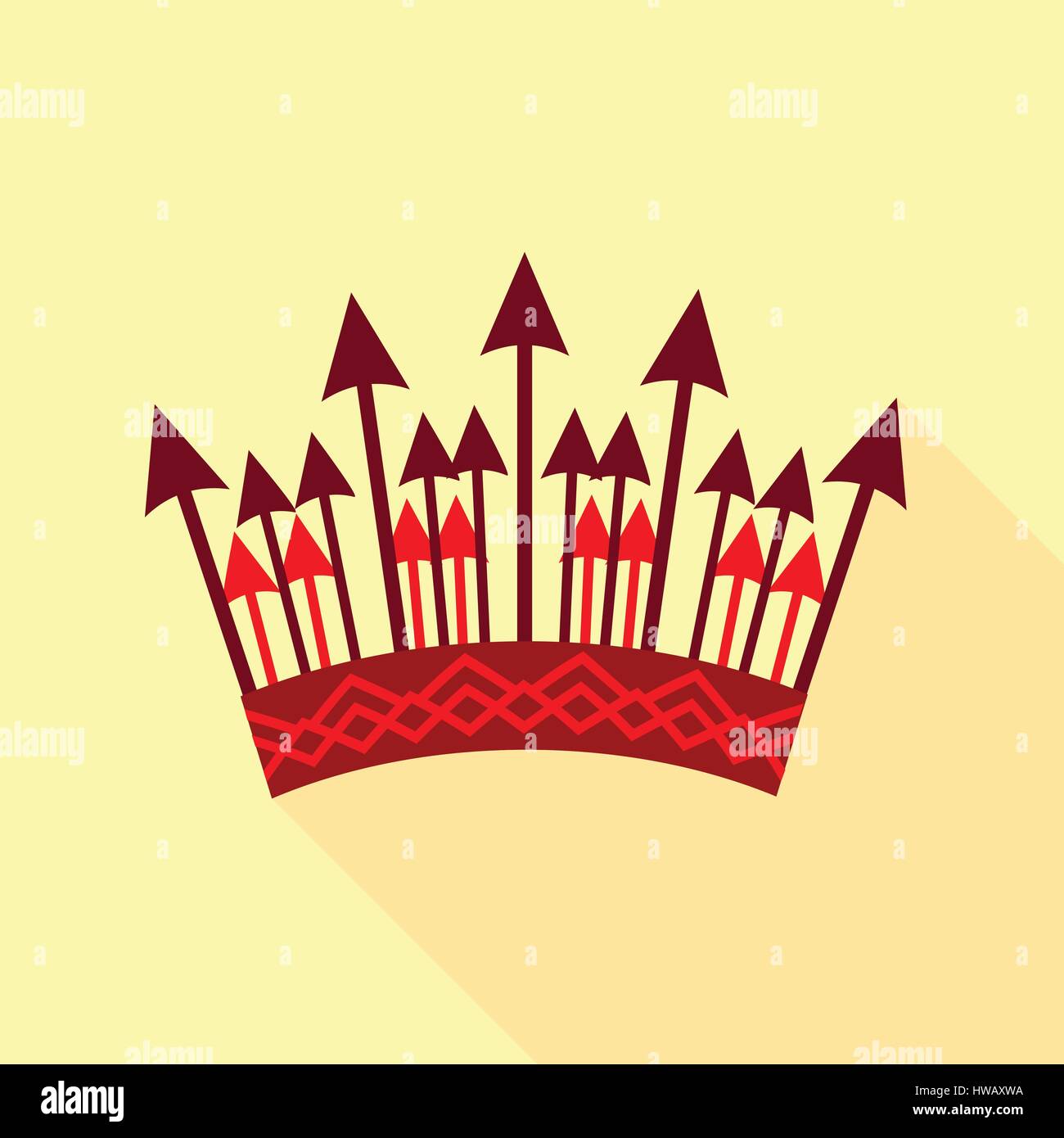 Gold crown and arrows hi-res stock photography and images - Alamy