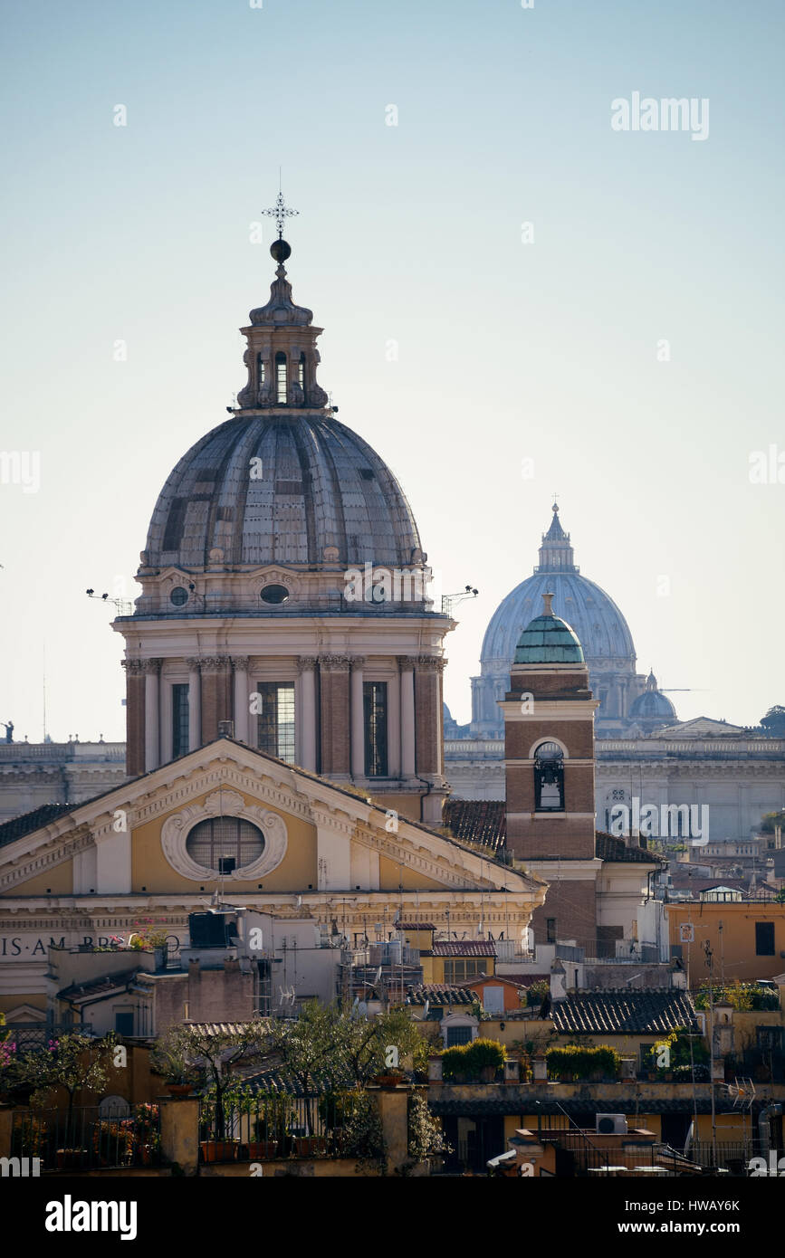 Dome of Rome historic architecture closeup, Italy Stock Photo - Alamy