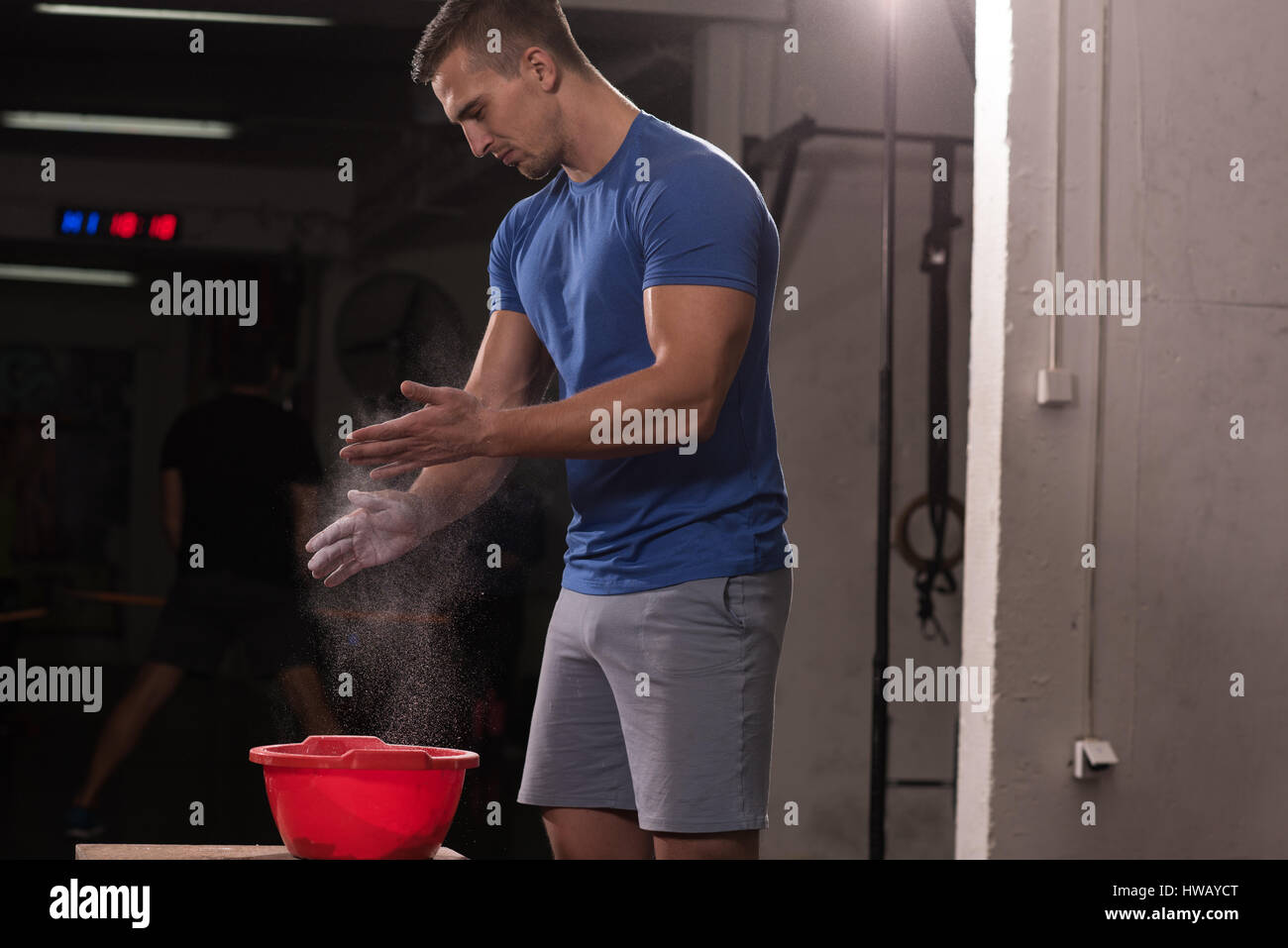 Male trainer clapping athlete hi-res stock photography and images - Alamy