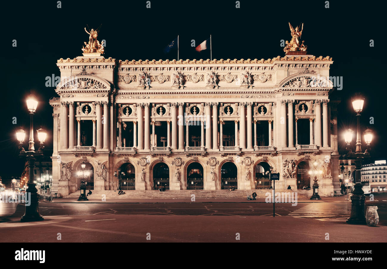 Night opera garnier paris france hi-res stock photography and images ...