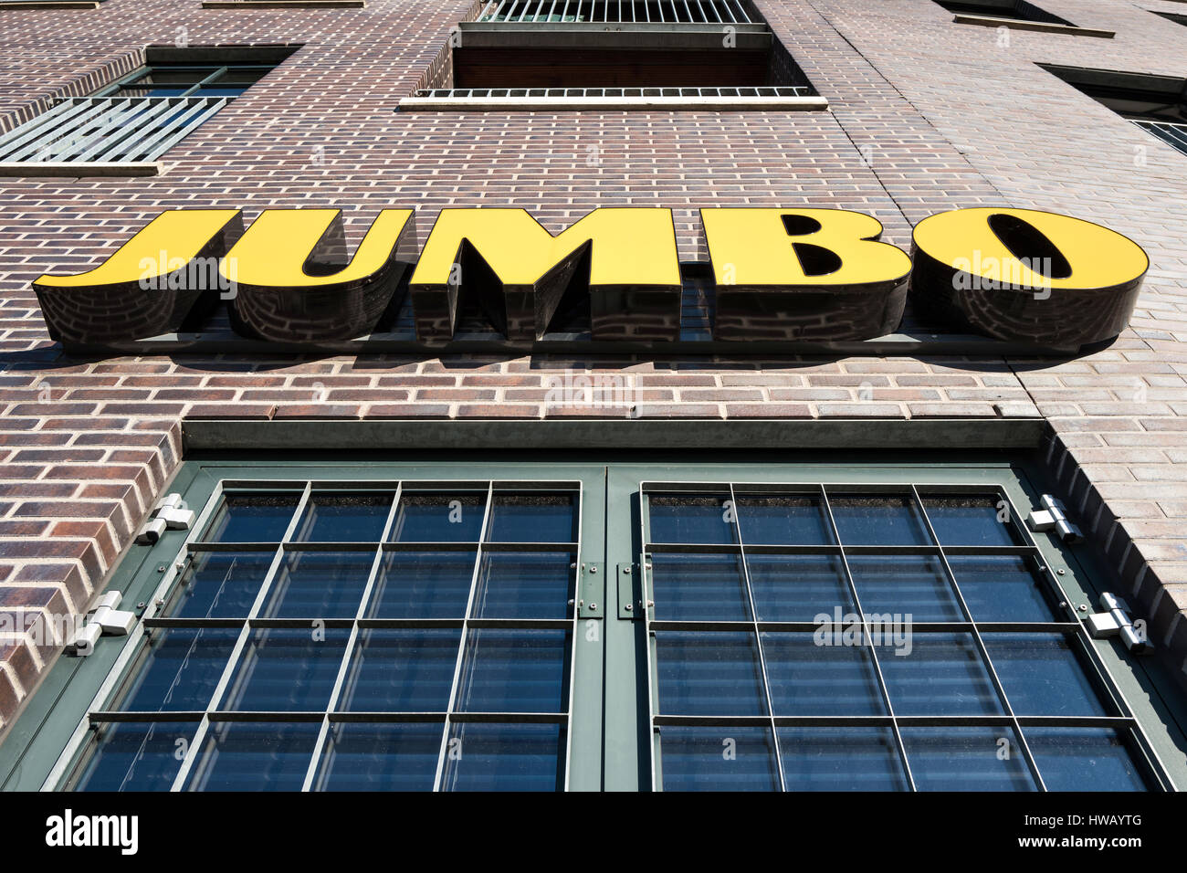Jumbo sign at branch. Jumbo is the second-largest supermarket chain in ...