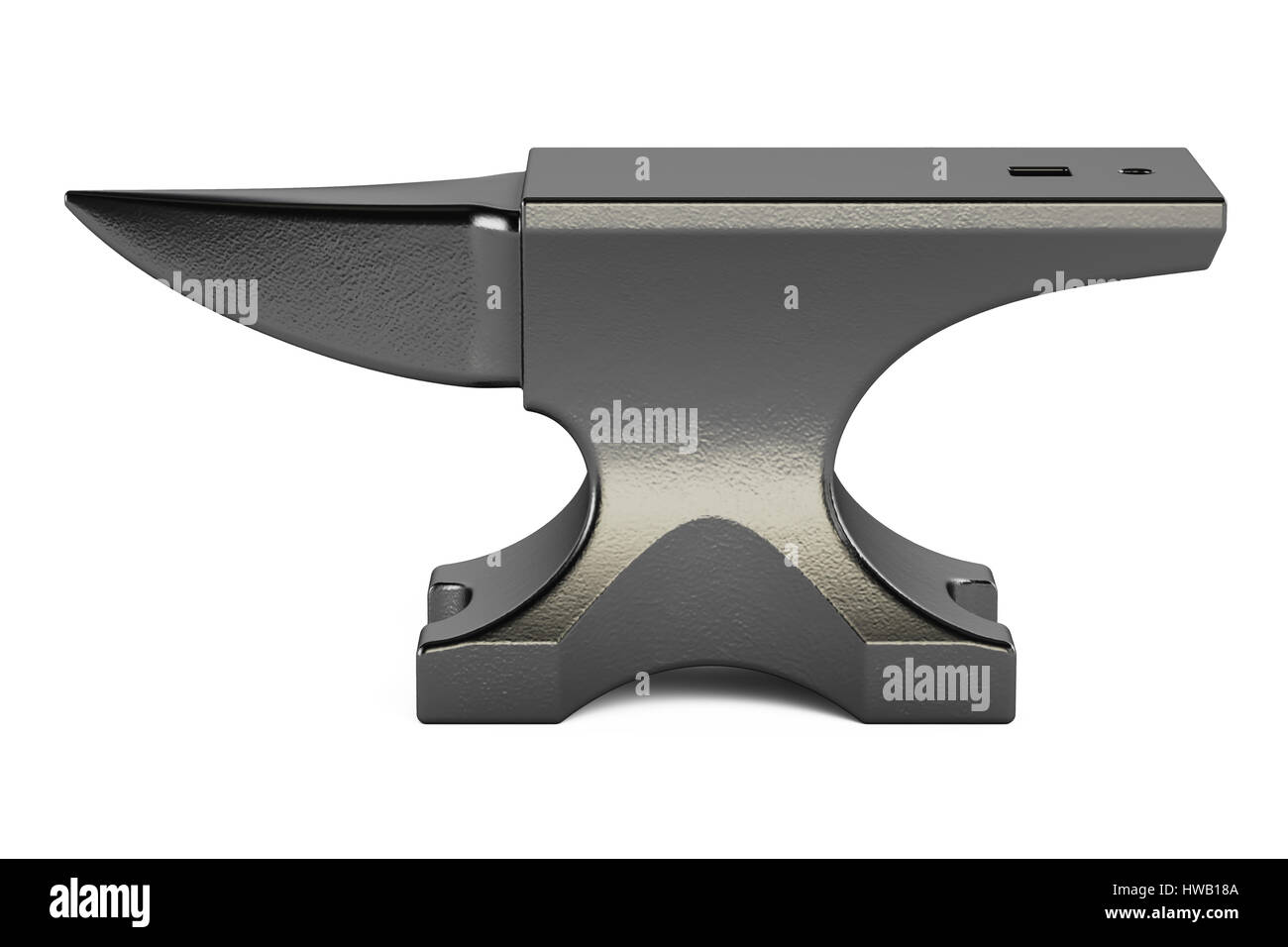 anvil closeup, 3D rendering isolated on white background Stock Photo ...