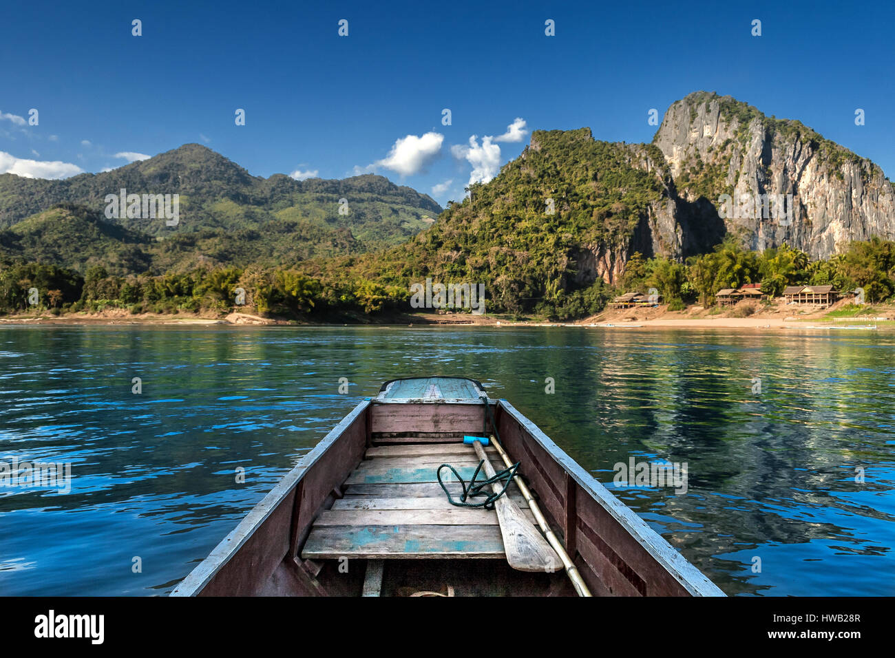Mekong river landscape Stock Photo - Alamy