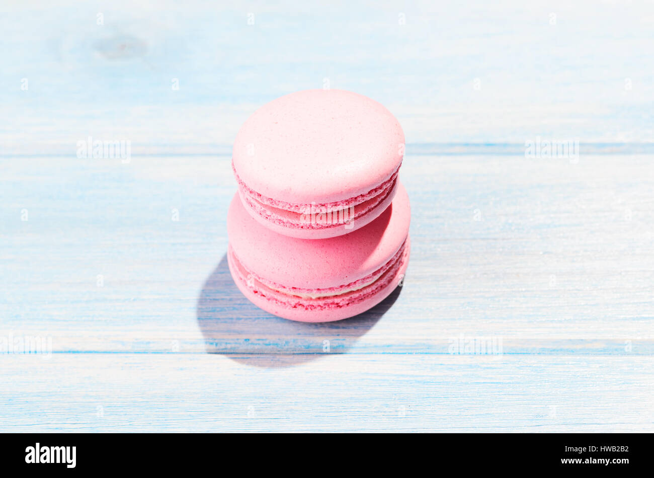 Two pink macarons Stock Photo - Alamy