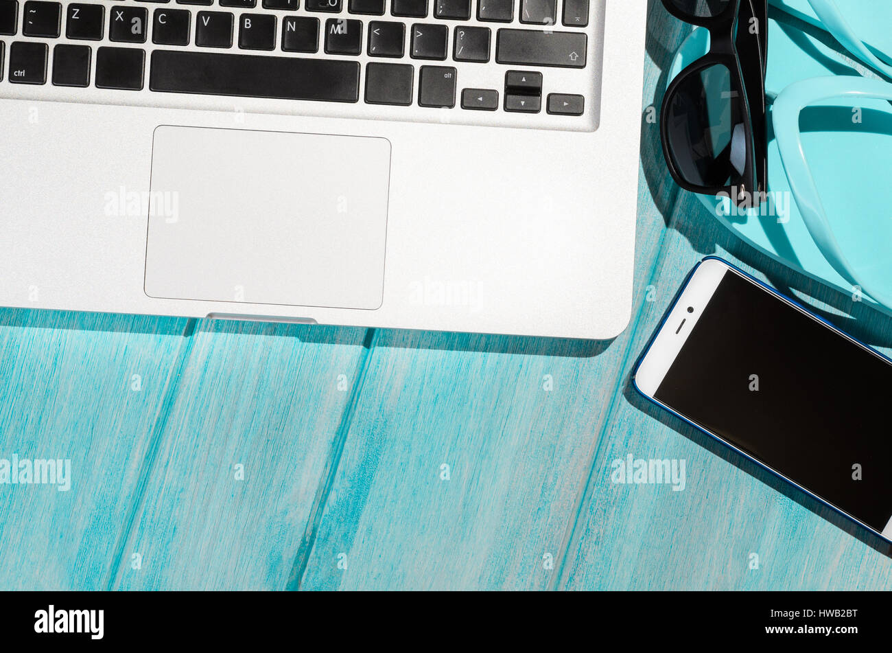 Modern laptop computer, top view Stock Photo - Alamy