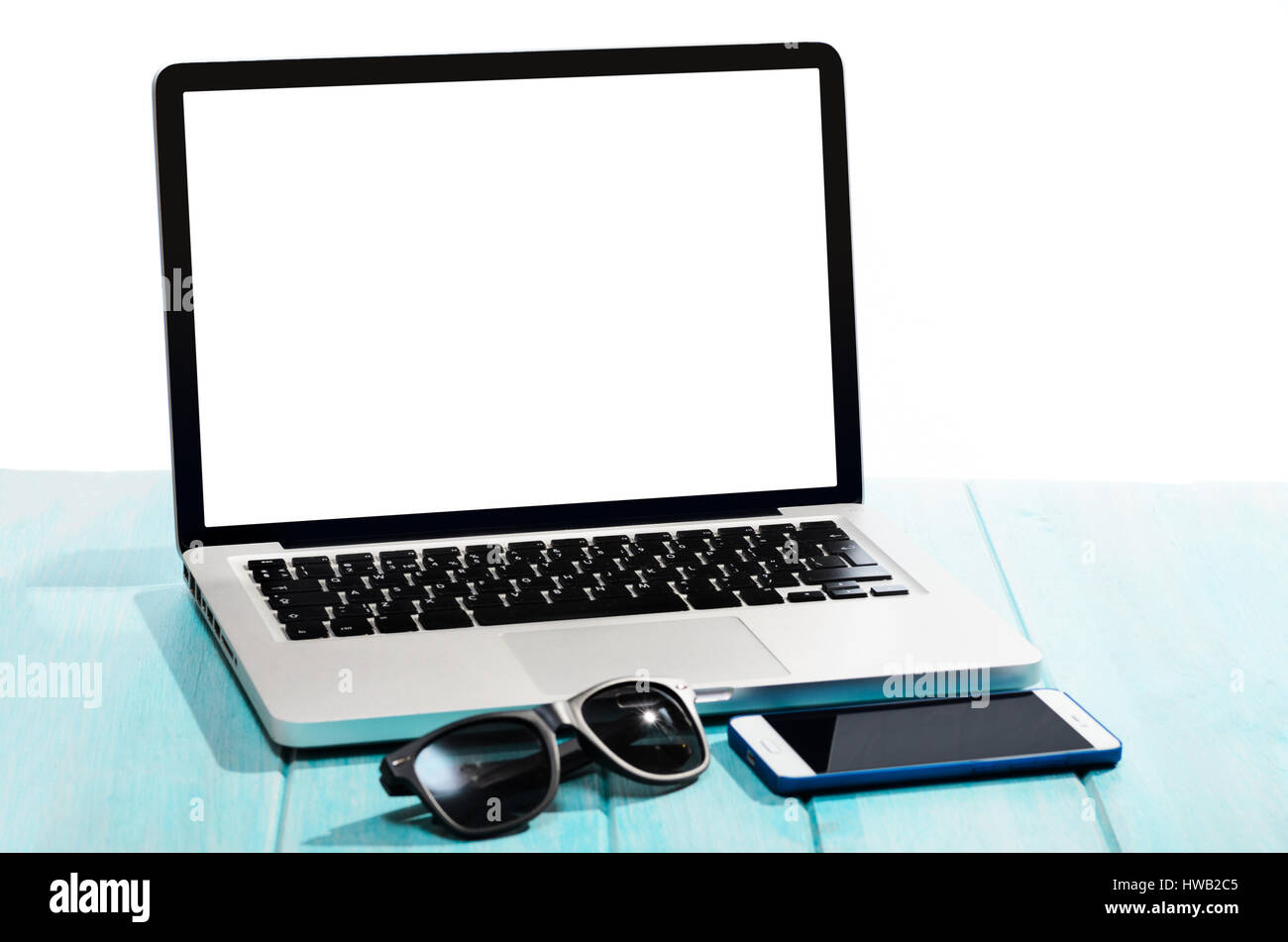 Modern laptop computer, top view Stock Photo - Alamy