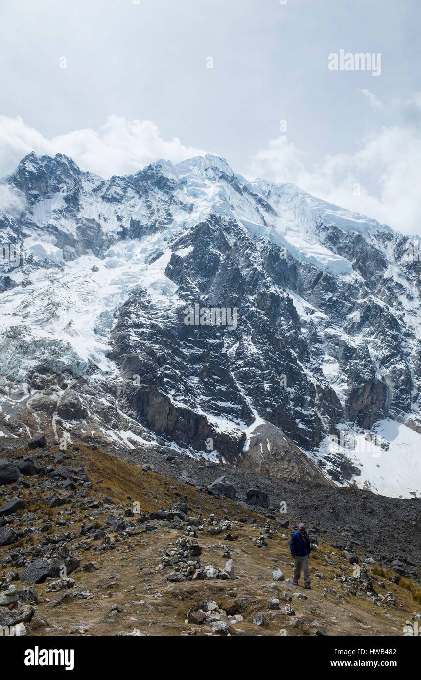 Peru, Cusco area, Salkantay range, the Salkantay trek lasts 4 days and ...