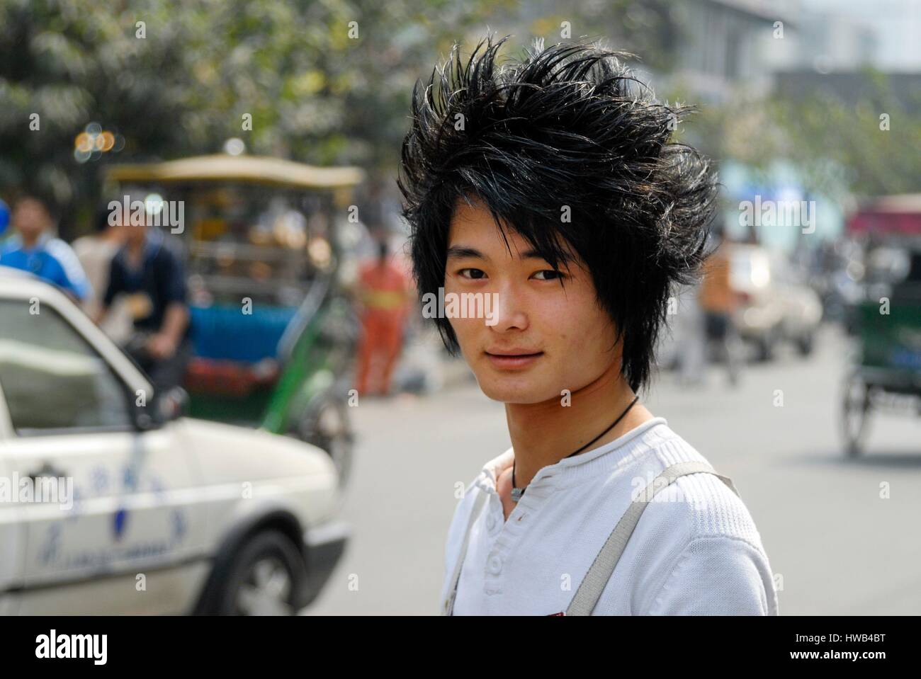China man hairstyle hi-res stock photography and images - Alamy