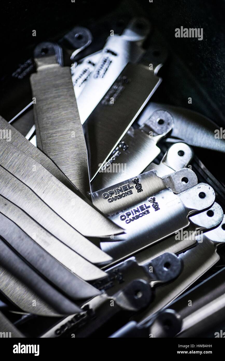 France, Savoie, Chambery, Opinel factory, blades workshop, Pierre ...