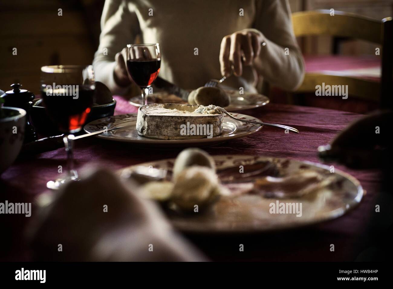 France, Haute Savoie, Abondance valley, Chatel, tasting of the ...