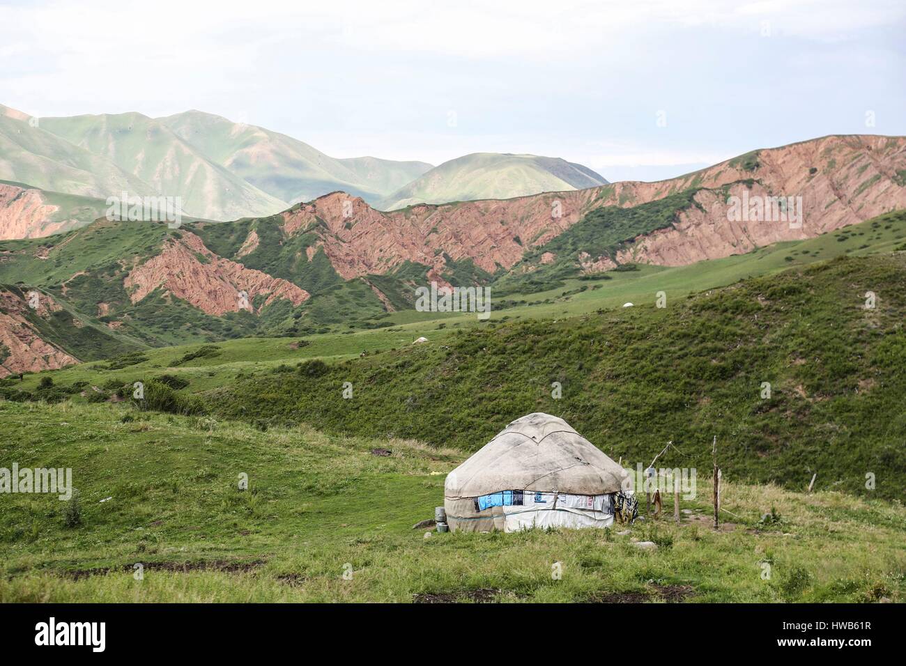 Kyrgyzstan, Naryn Province, sightseeing tour and mountain trek Stock ...