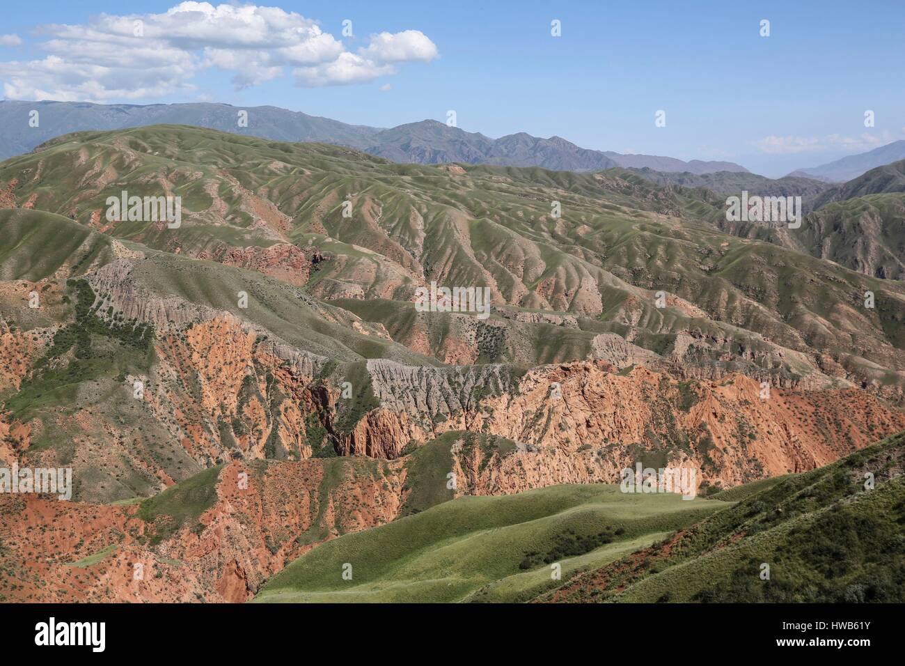 Kyrgyzstan, Naryn Province, sightseeing tour and mountain trek Stock ...