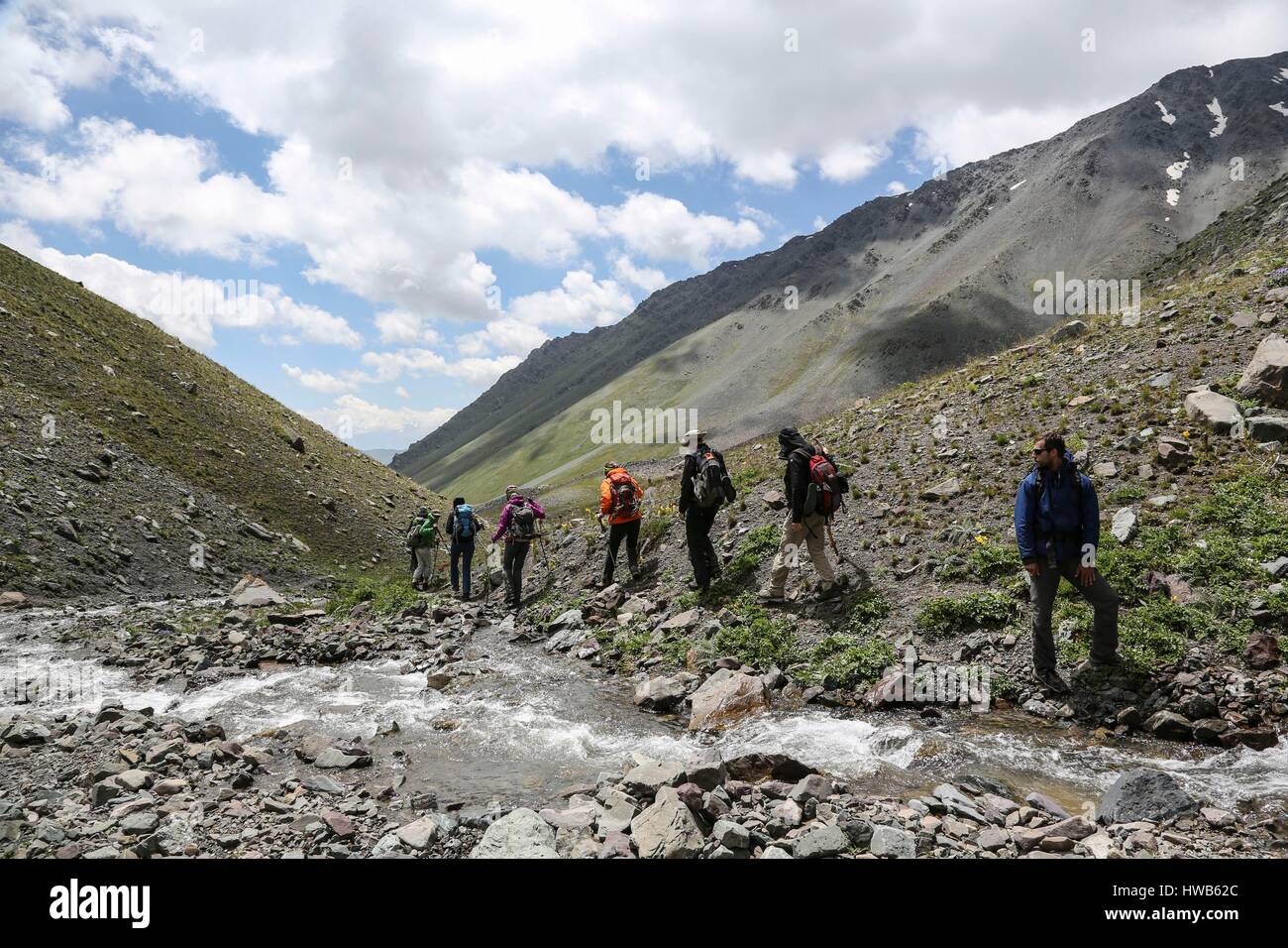 Kyrgyzstan, Naryn Province, sightseeing tour and mountain trek, river ...